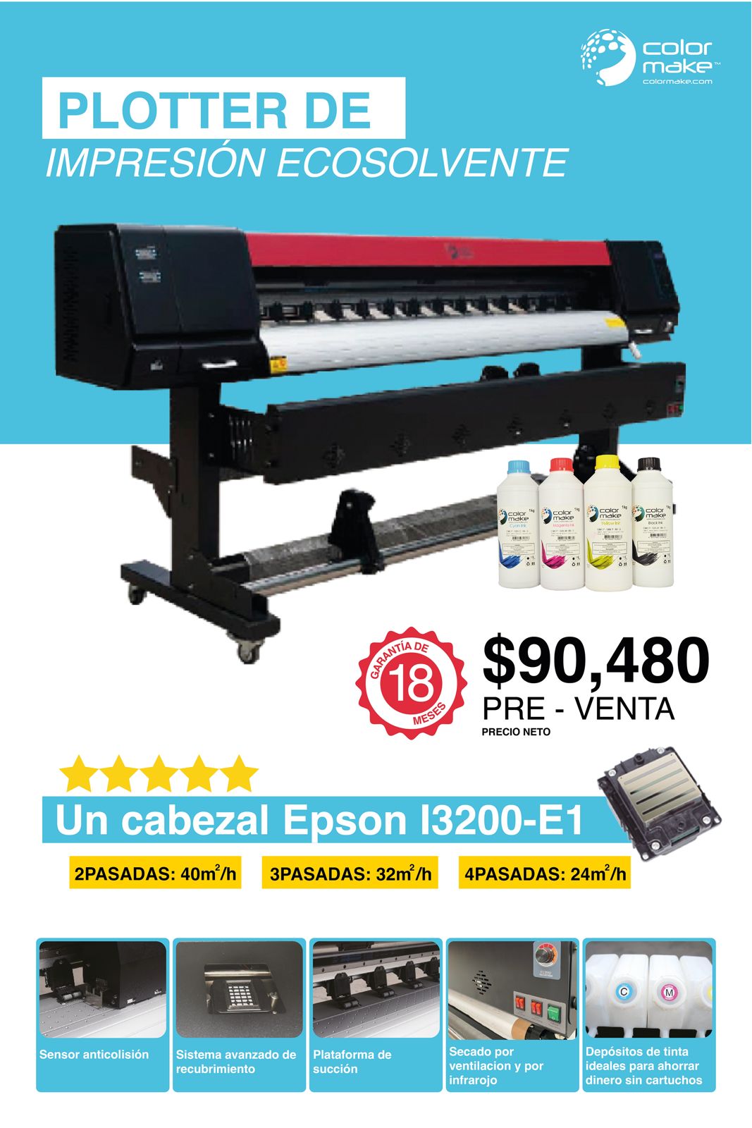 Plotter de Impresión Eco Solvente 1 Cabezal - CPS México