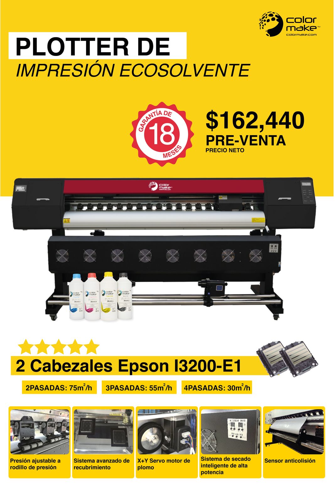 Plotter de Impresión Eco Solvente 2 Cabezales - CPS México